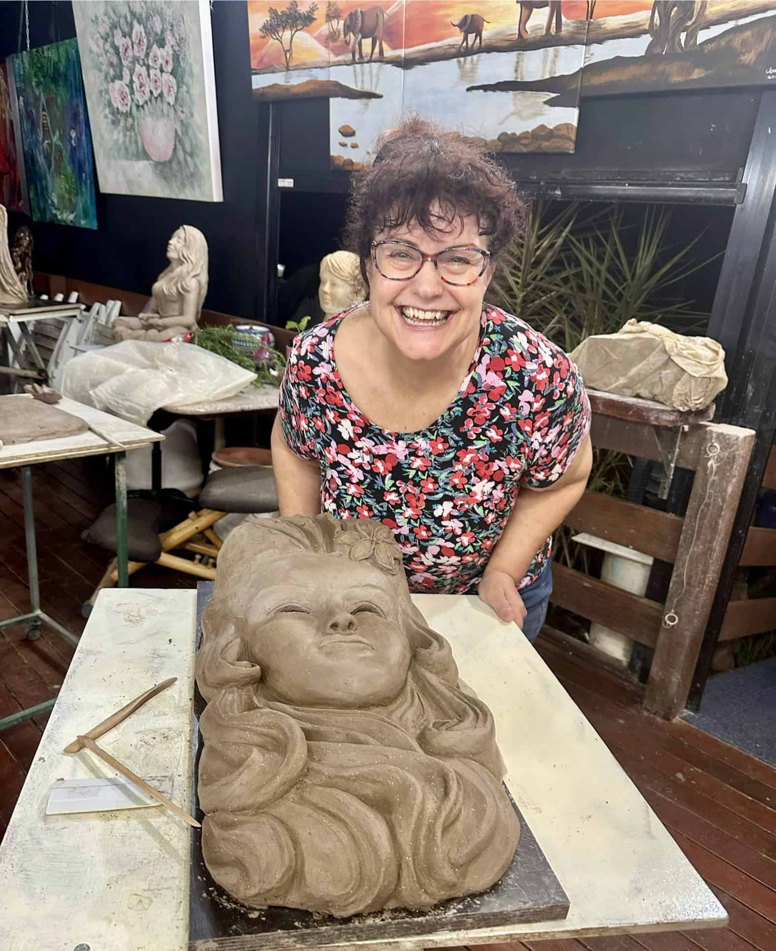 Jan’s Progress on Her First Relief Sculpture - Georgettes Art in ...
