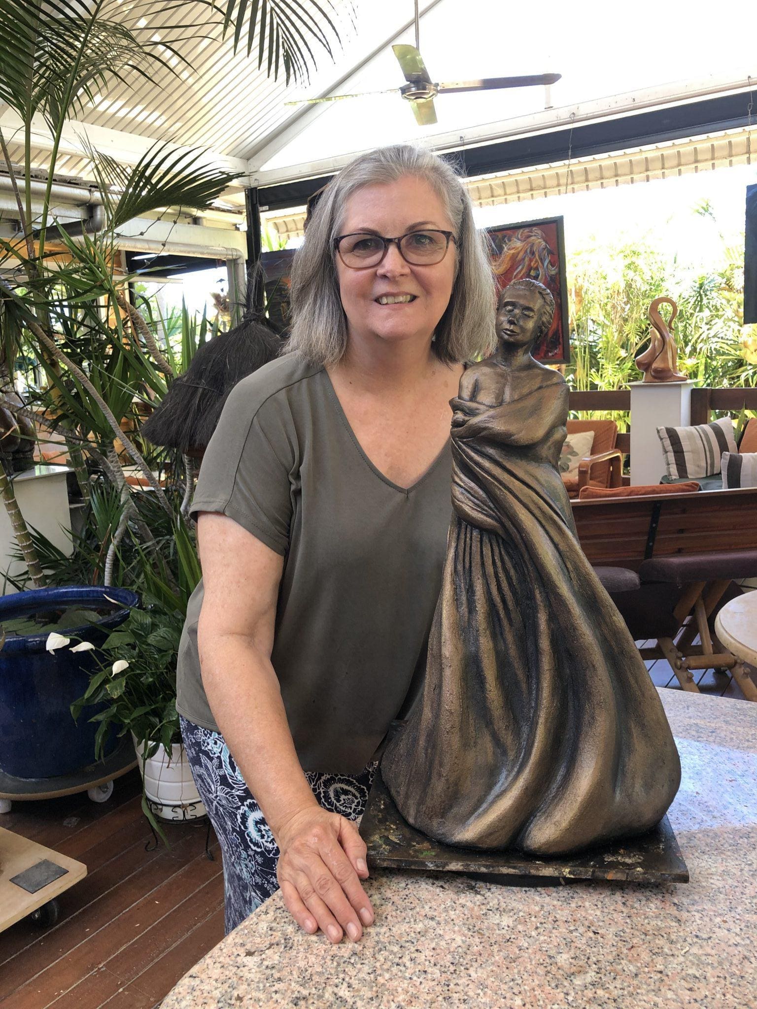 Susan completed in bronzing her clay sculpture - Georgettes Art in ...